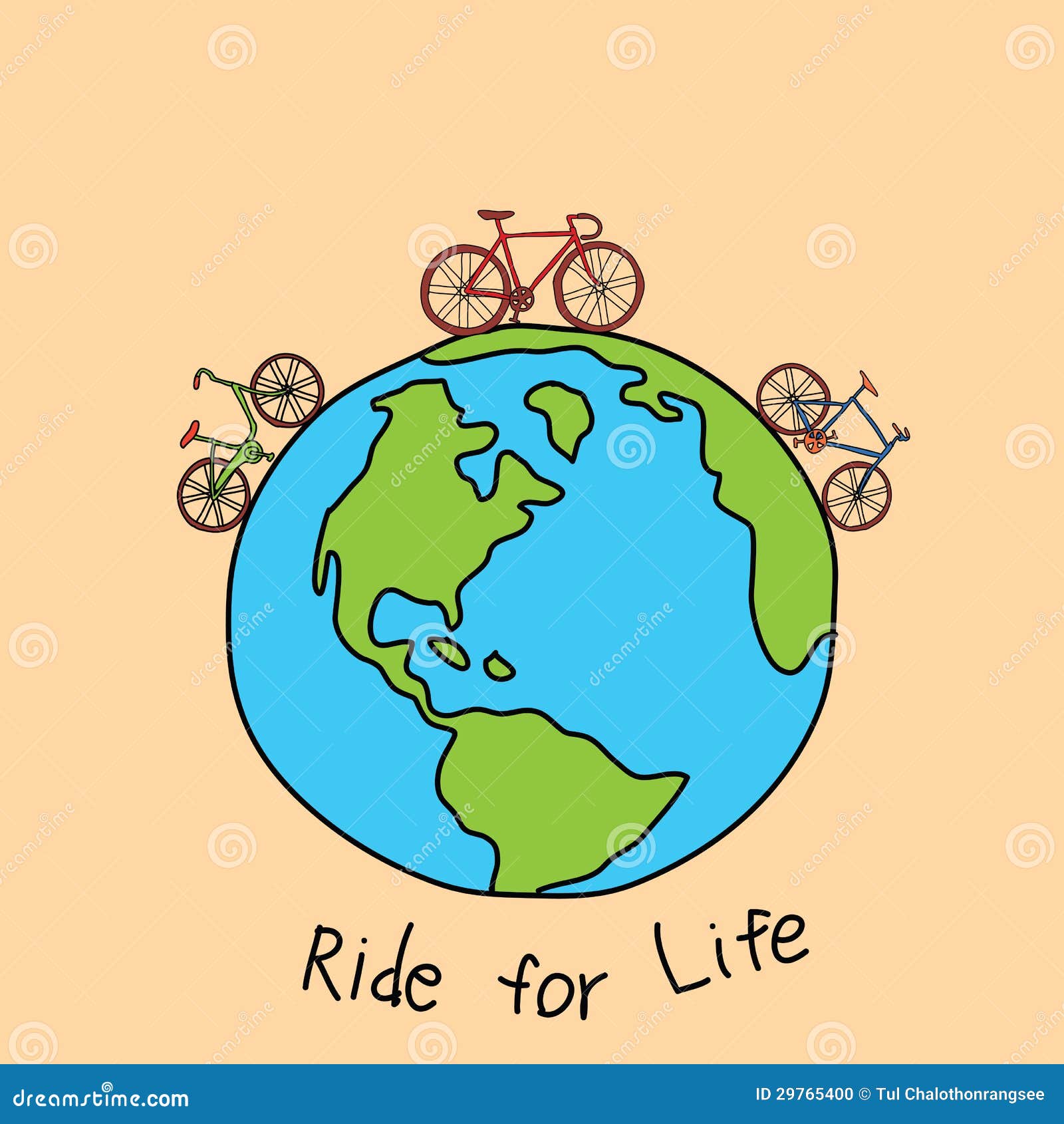 Ride for life stock illustration. Illustration of hand - 29765400