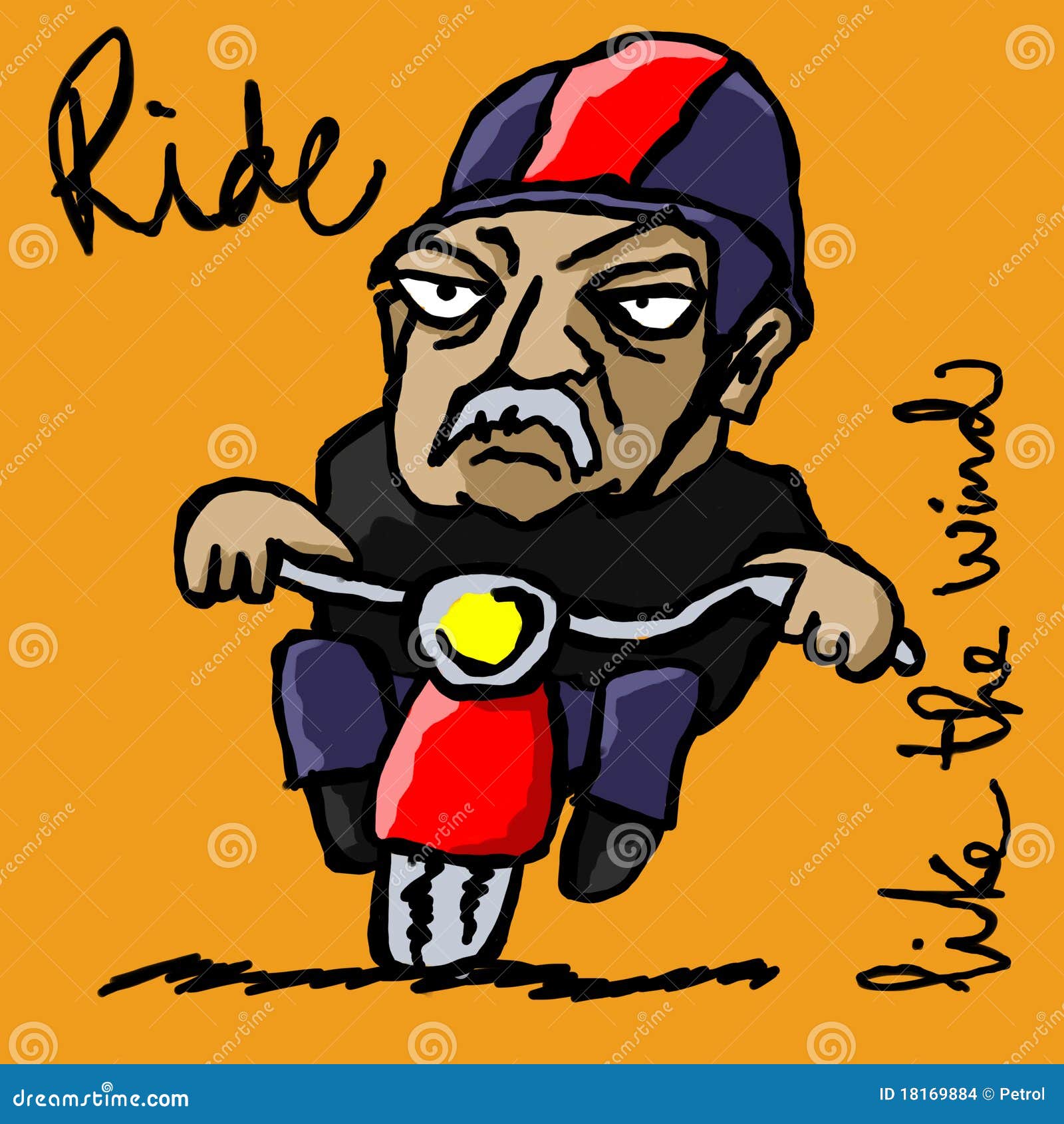Ride like the wind stock illustration. Illustration of style - 18169884