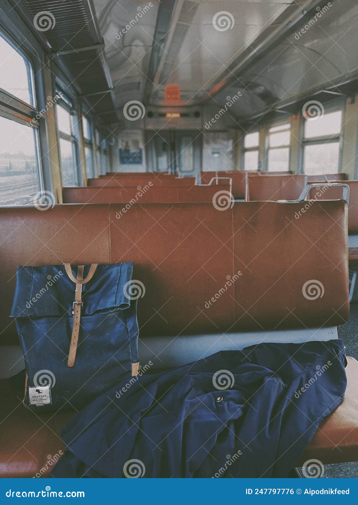Train ride on red seats stock photo. Image of transport - 247797776
