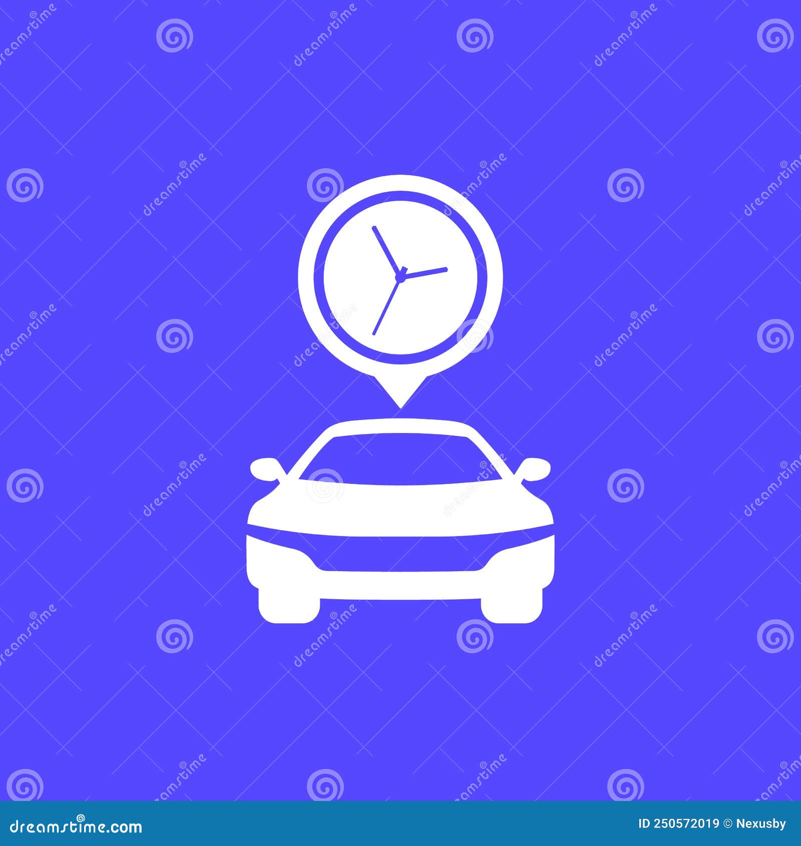 Ride time icon with a car stock vector. Illustration of hybrid - 250572019