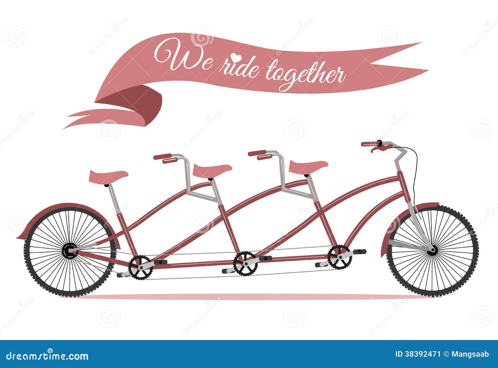 We ride together. stock vector. Illustration of decoration - 38392471