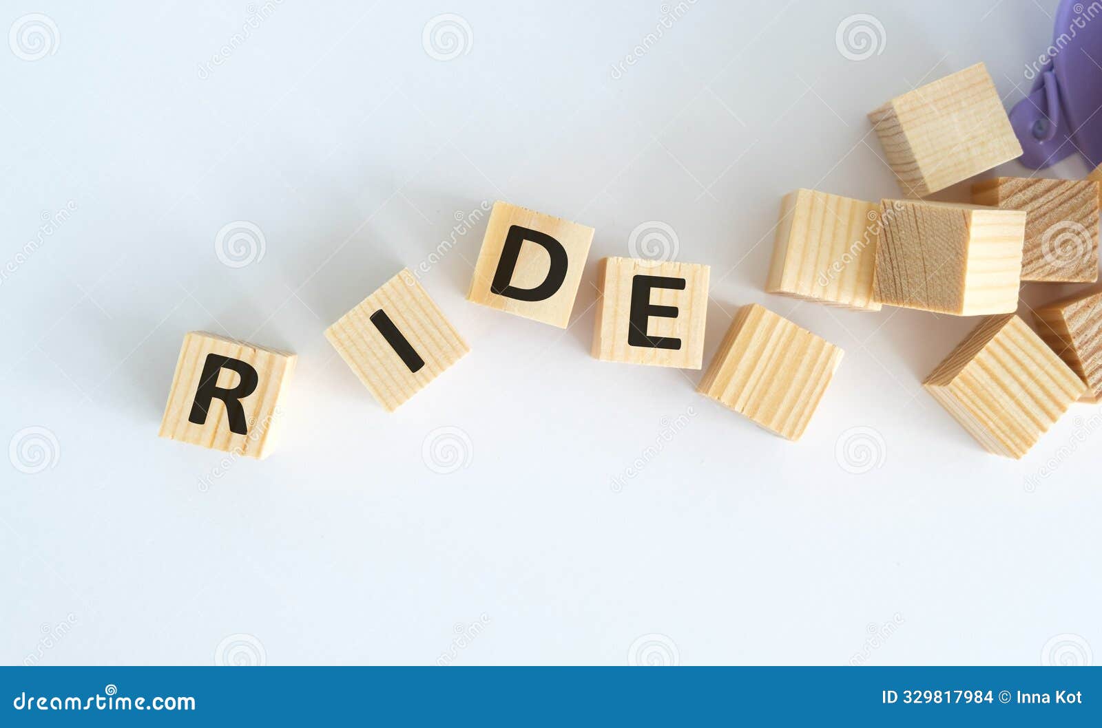 Ride Word Arranged by Blocks on White Background. Stock Photo - Image ...