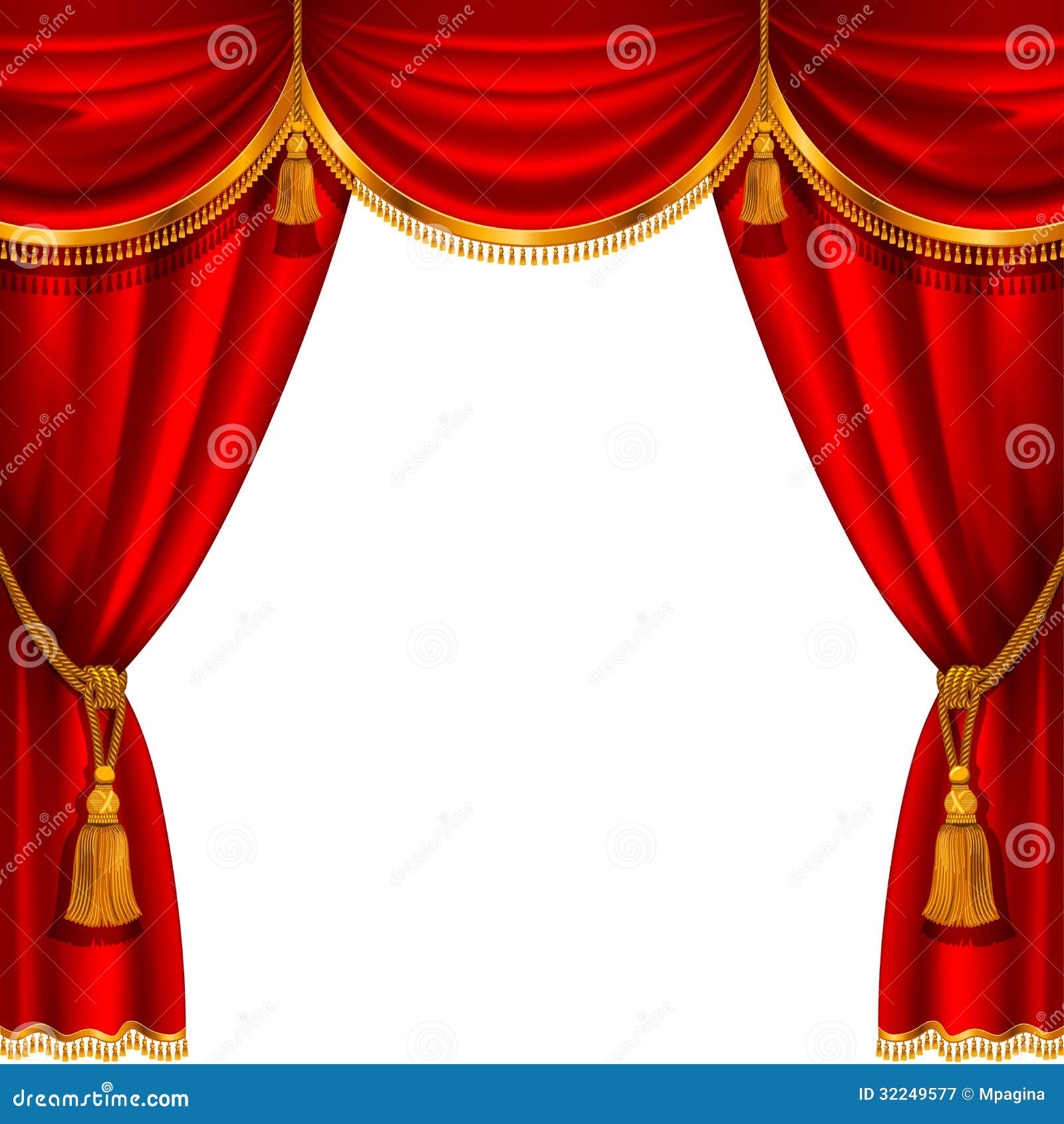 Rideau rouge illustration de vecteur. Illustration du tissu - 32249577