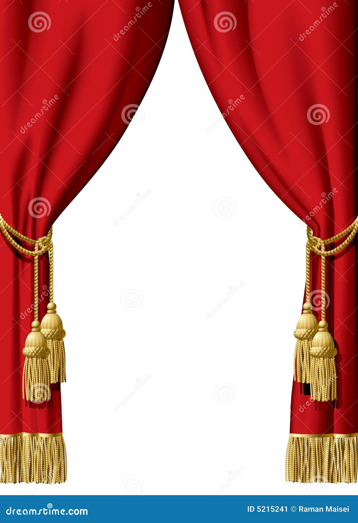 Rideau rouge illustration de vecteur. Illustration du rétro - 5215241