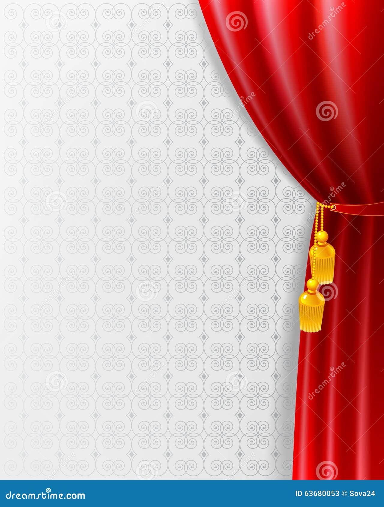 Rideau rouge illustration de vecteur. Illustration du rideau - 63680053