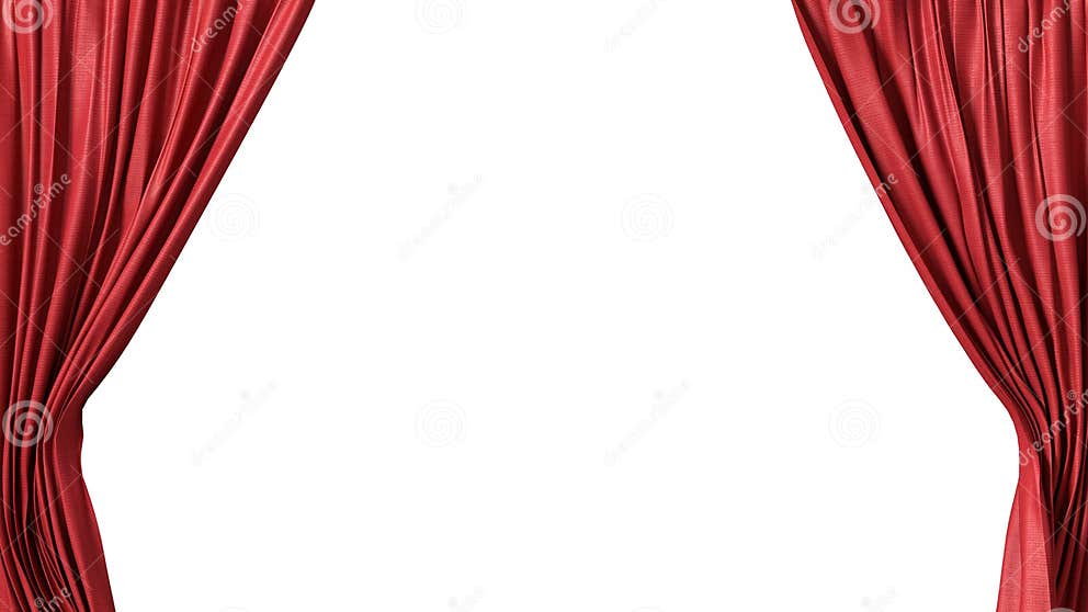 Rideau rouge ouvert illustration stock. Illustration du textile - 14096362