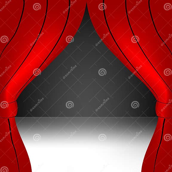 Rideau rouge ouvert illustration de vecteur. Illustration du mode ...