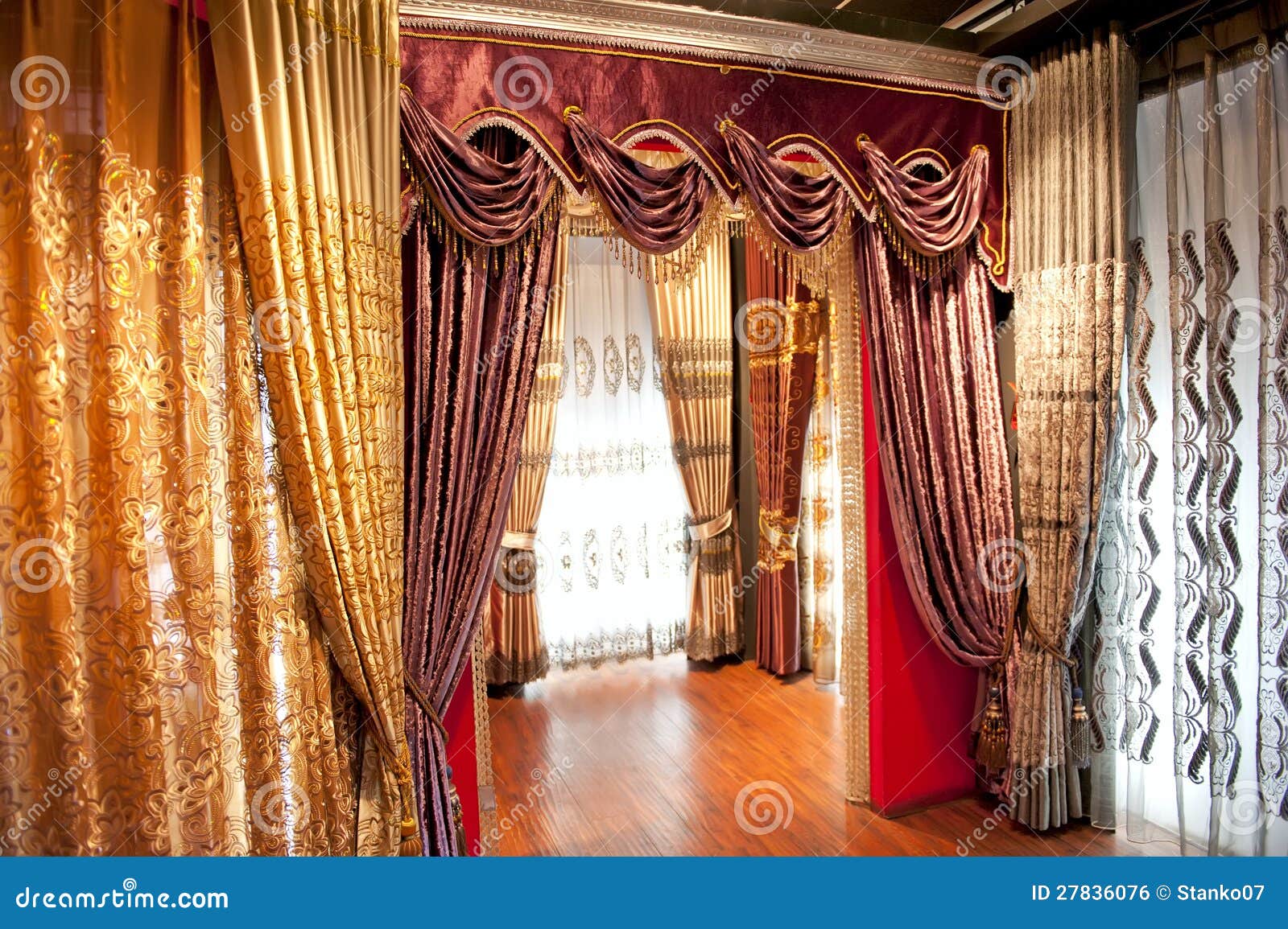 Rideaux photo stock. Image du conception, drape, indoors - 27836076