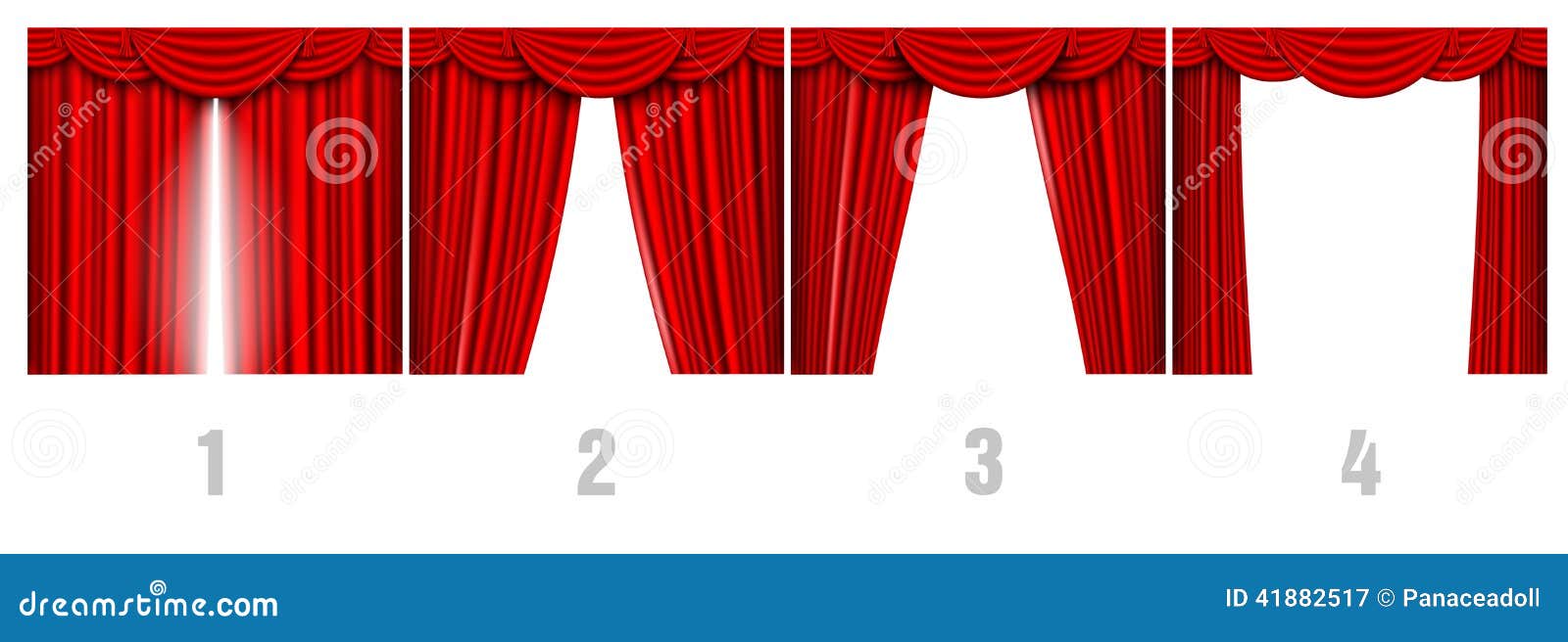 Rideaux en soie rouges illustration stock. Illustration du luxe - 41882517