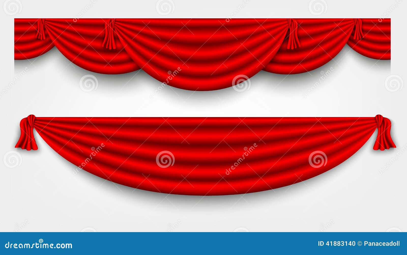 Rideaux en soie rouges illustration stock. Illustration du illustration ...