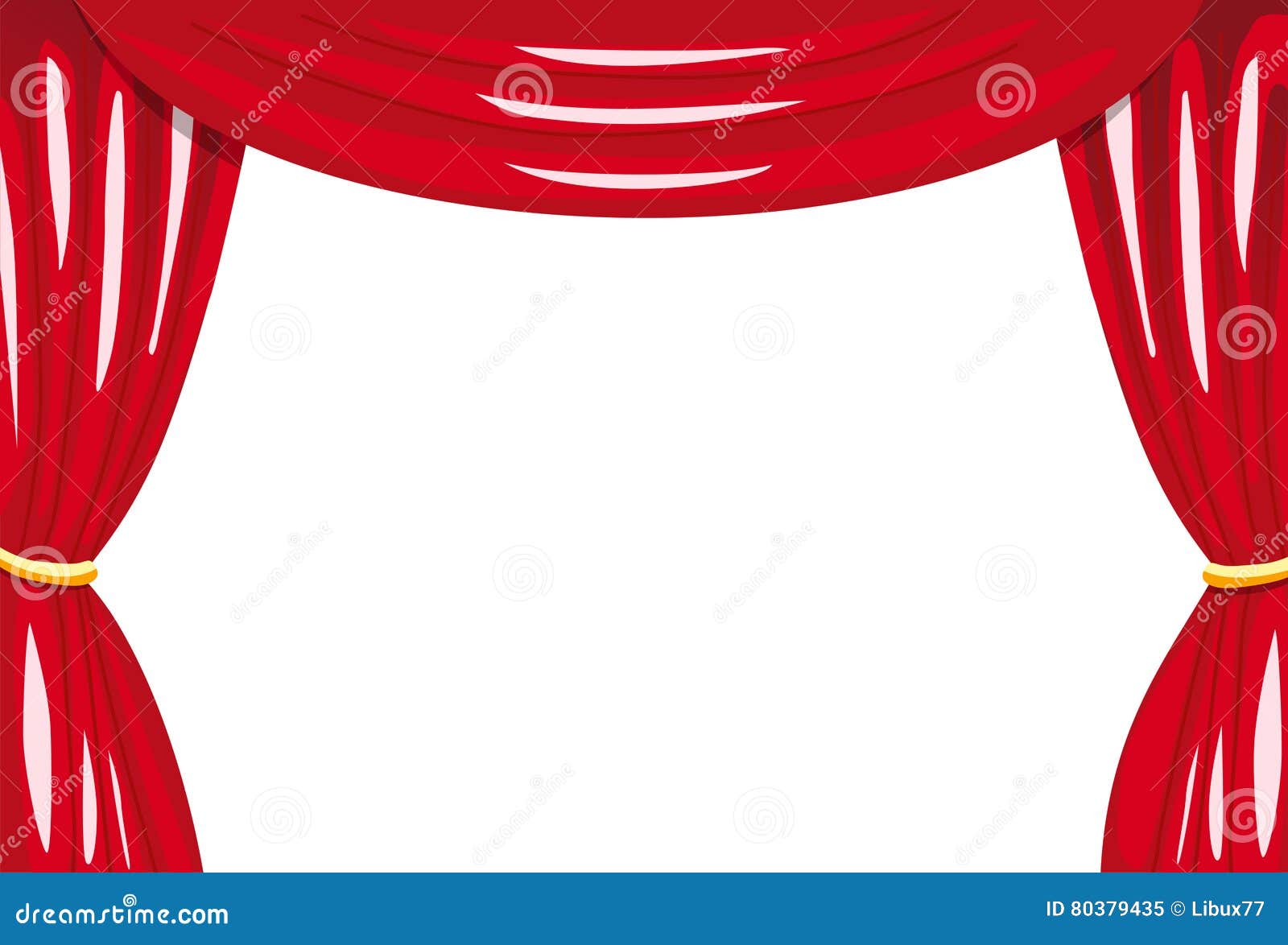 Rideaux rouges en étape illustration de vecteur. Illustration du ...