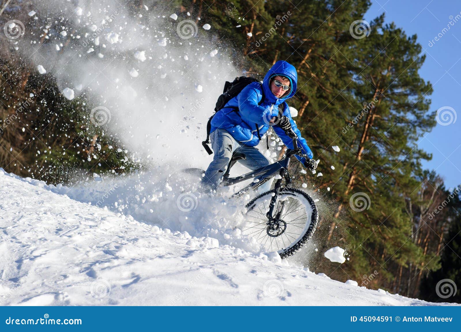 Rider snow stock image. Image of outdoor, biker, nature - 45094591
