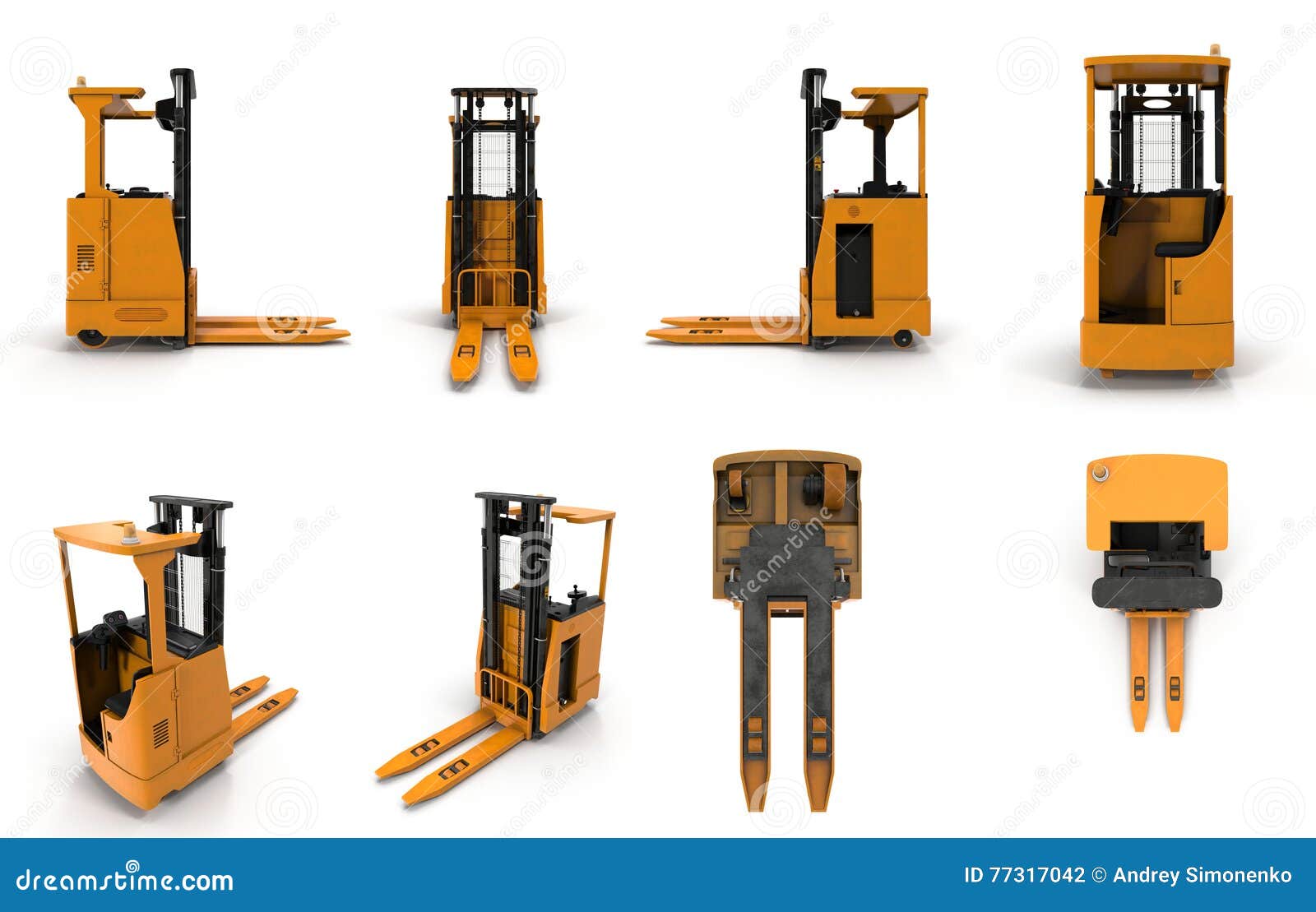 Rider Stacker Isolated on White 3D Illustration Stock Illustration ...