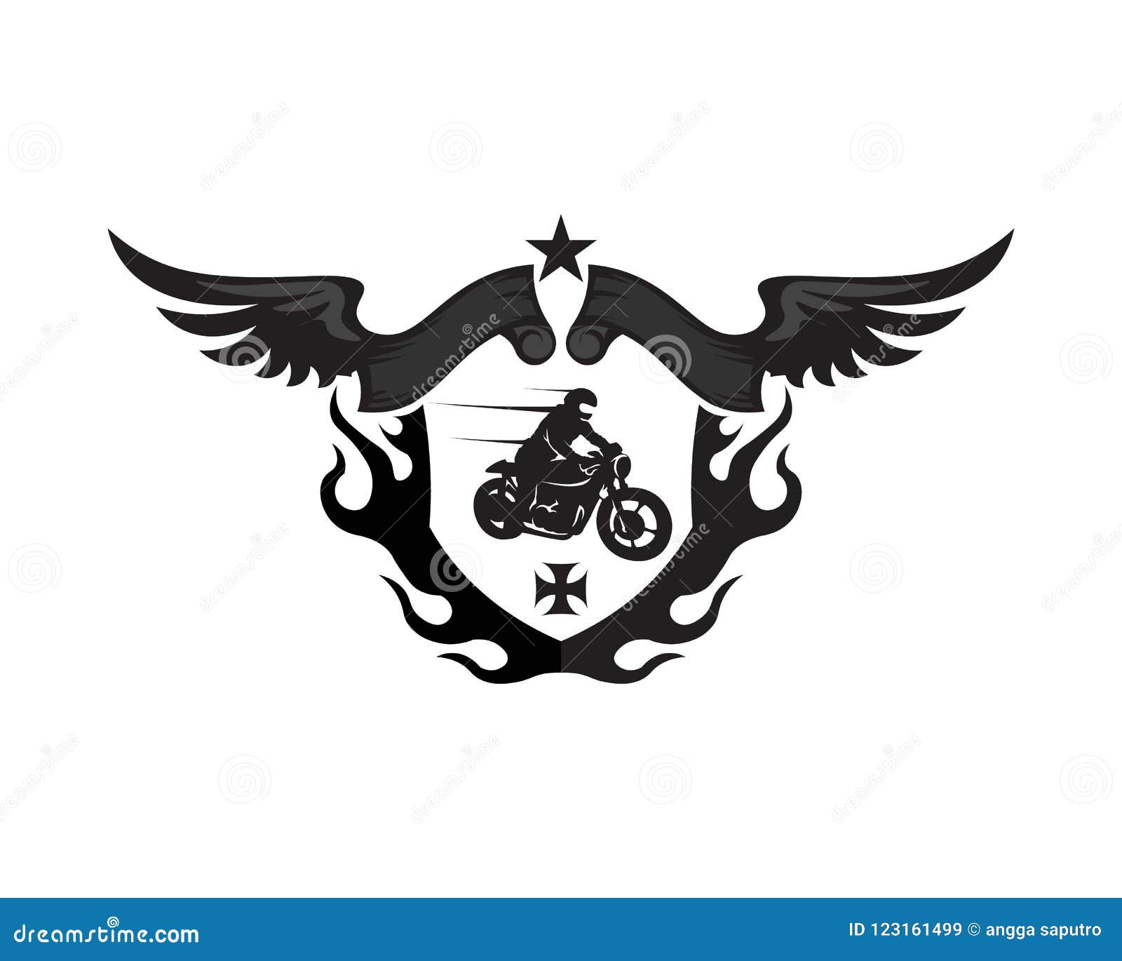 Rider Vector and Classic Motor Bikers Stock Vector - Illustration of ...