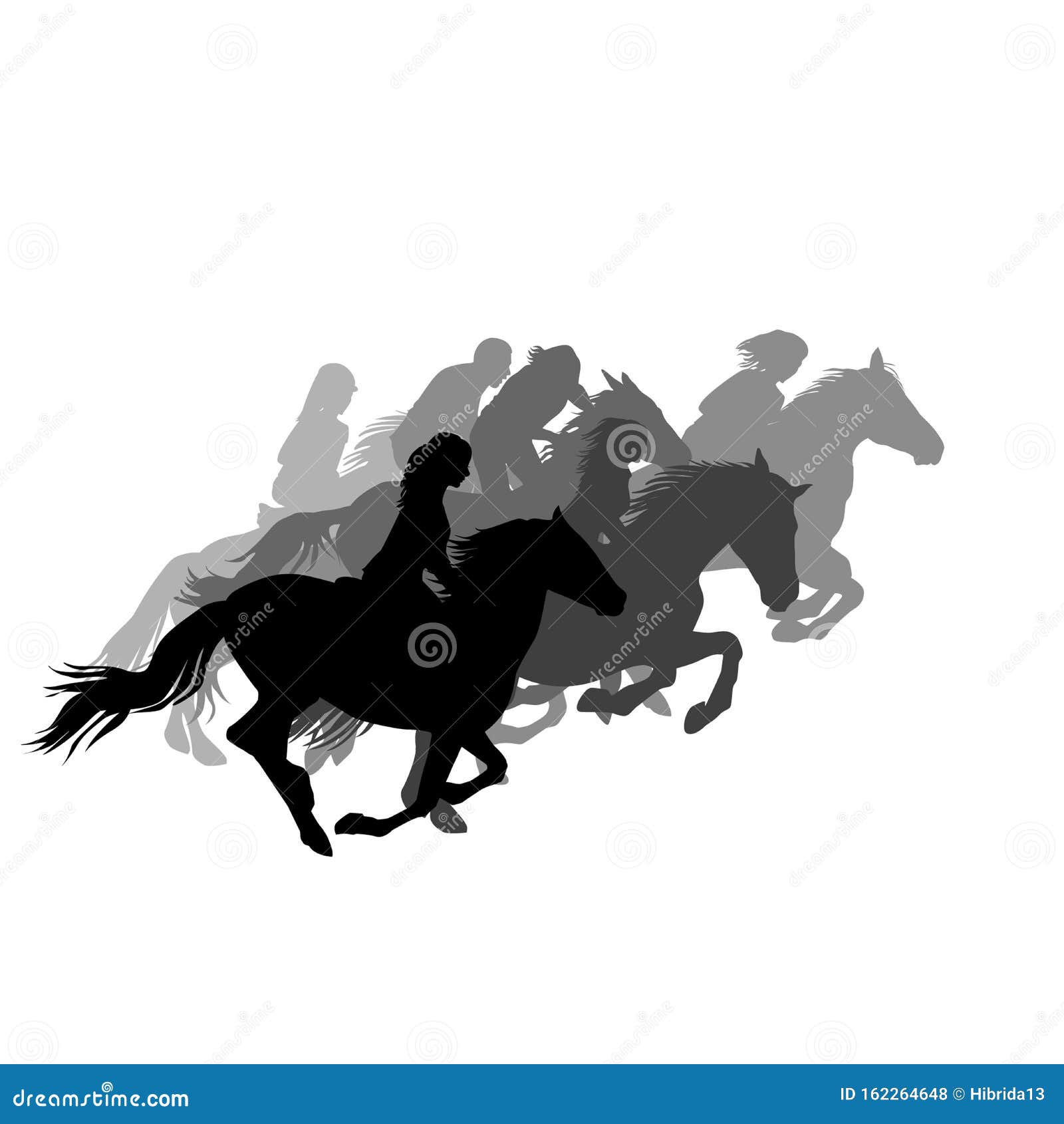 Horses Galloping Illustration | CartoonDealer.com #12103502