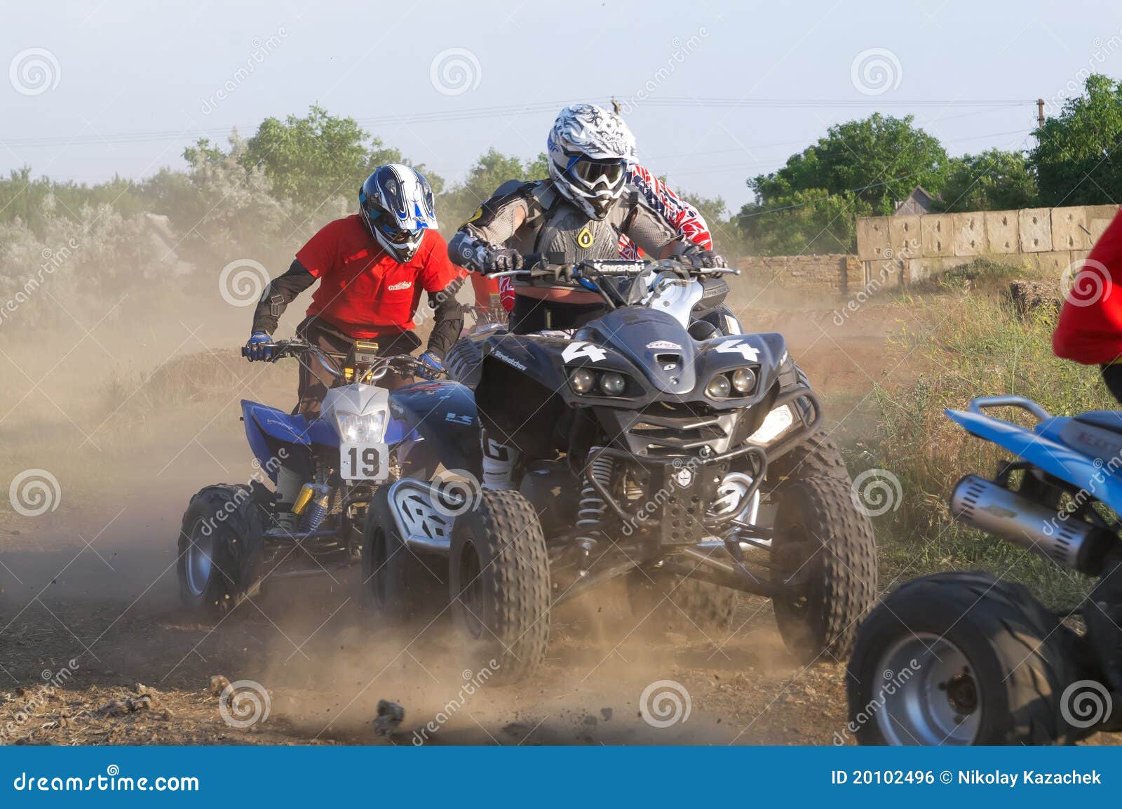 Riders on quad bikes editorial photo. Image of intense - 20102496