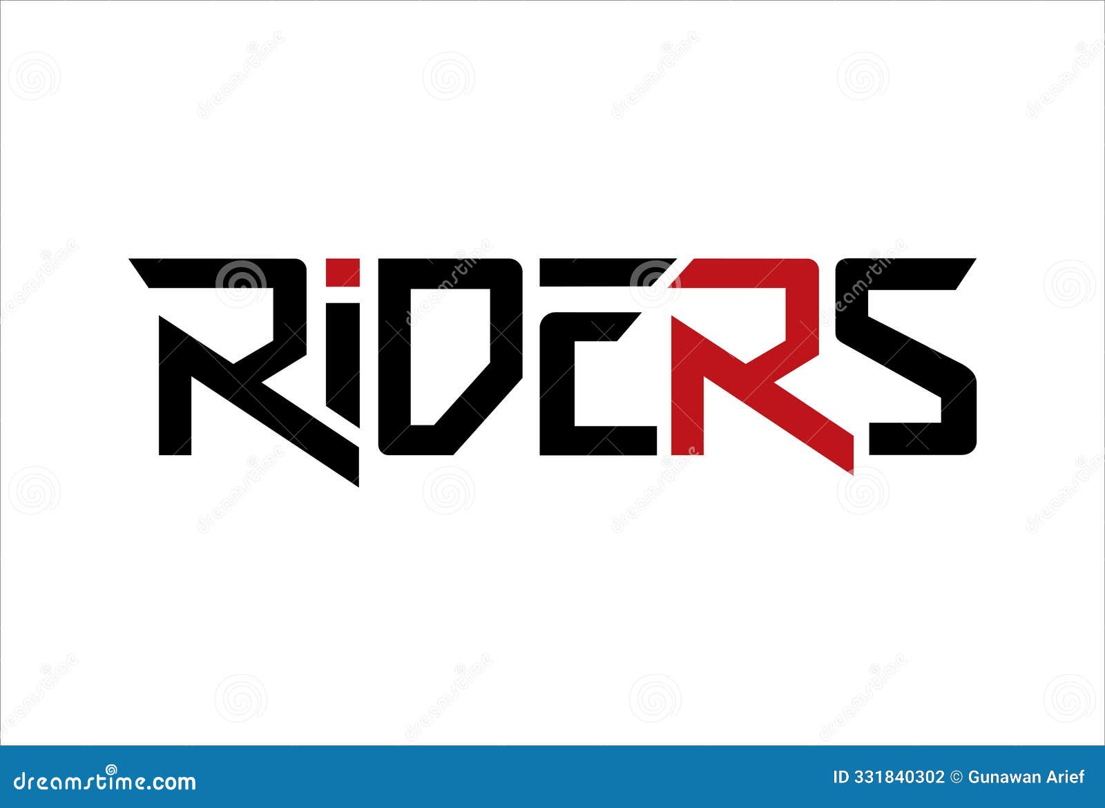 Riders Typography Logo Icon Design Stock Illustration - Illustration of ...