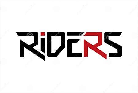 Riders Typography Logo Icon Design Stock Illustration - Illustration of ...