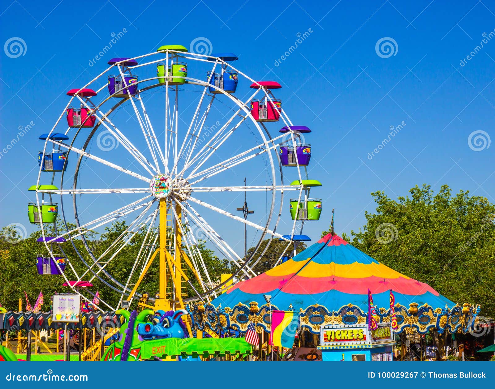 Rides at Small County Fair stock image. Image of park - 100029267