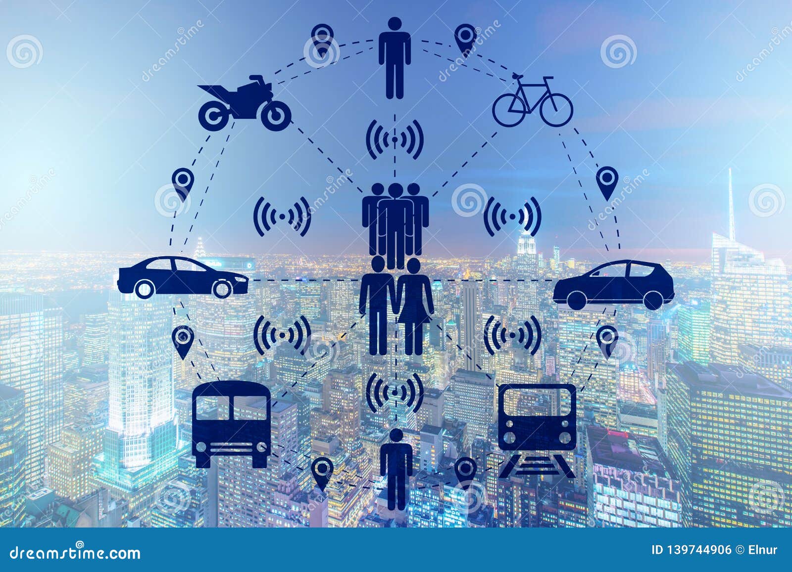 Carpooling Concept Vector Illustration In Cartoon Style. Carpool And ...