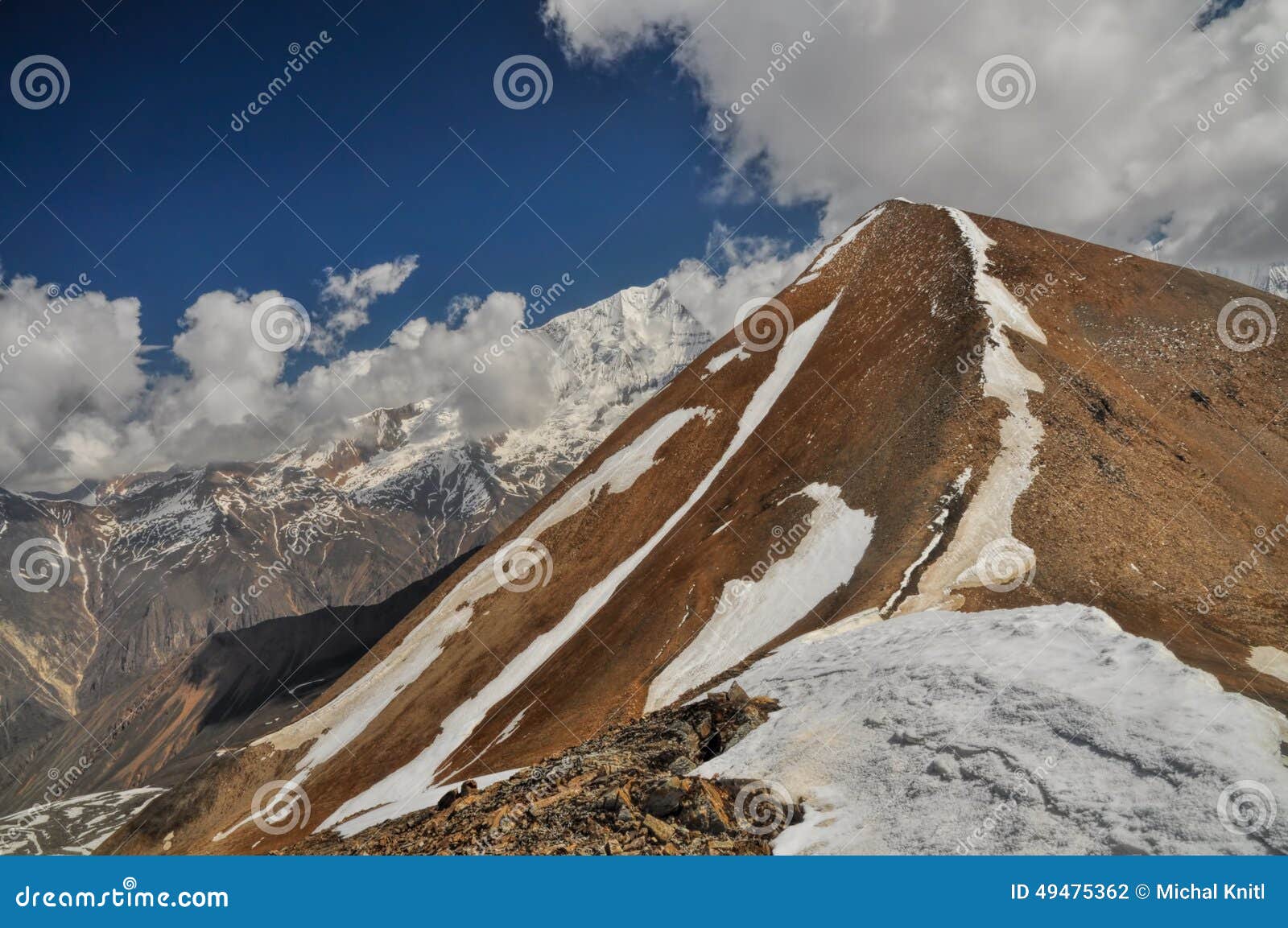 Ridge in Himalayas stock photo. Image of pile, panorama - 49475362