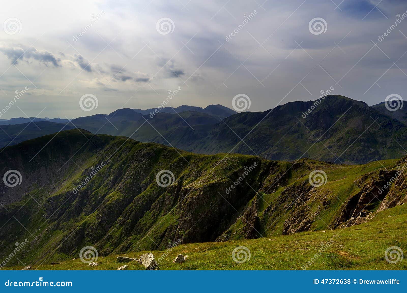 Ridge Line stock photo. Image of ridge, cumbria, lake - 47372638