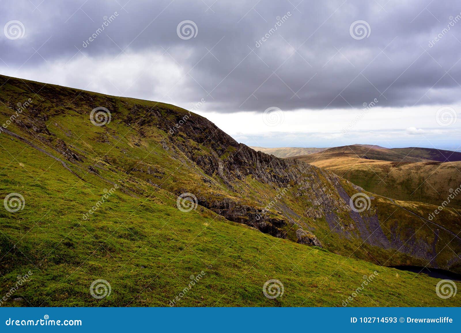 The Ridge Line of Sharp Edge Stock Image - Image of blencathra ...