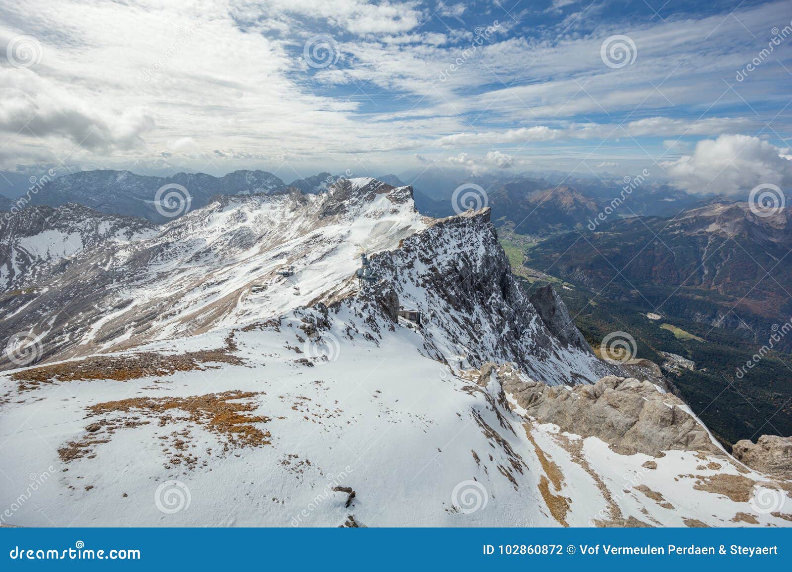 Ridge Marking the German-Austrian Border Stock Photo - Image of karst ...