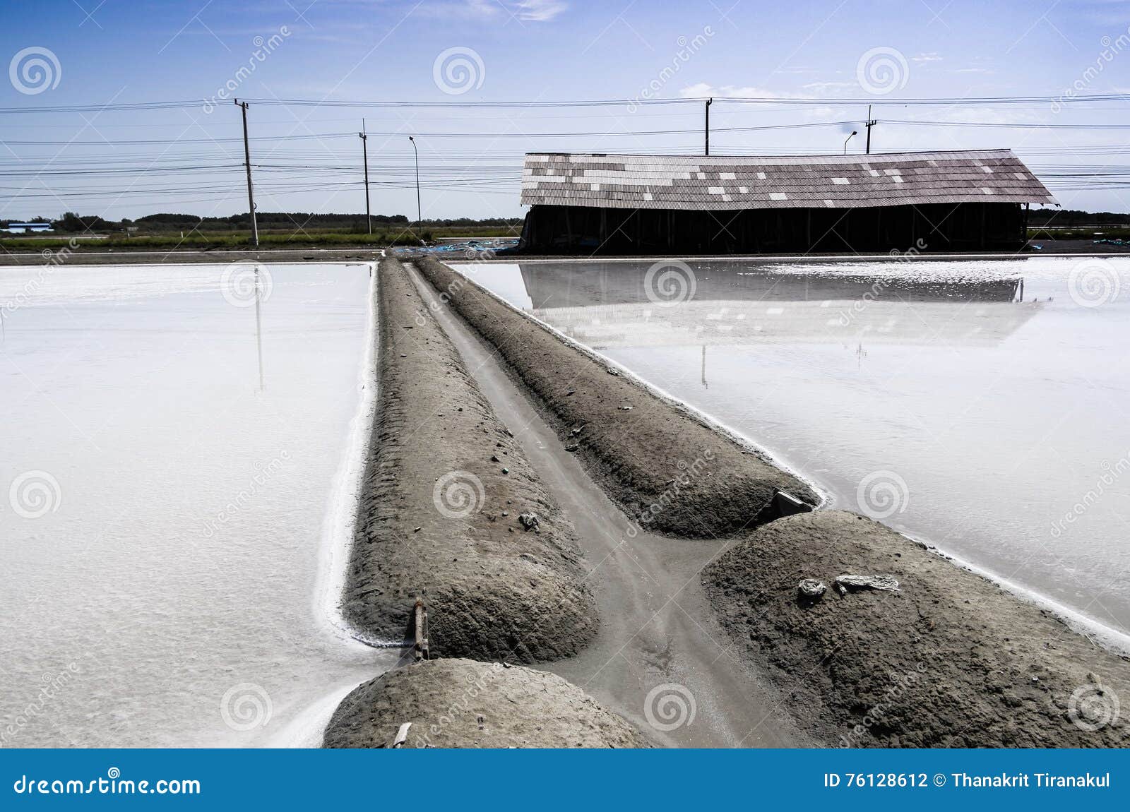 The ridge in salt farm stock photo. Image of earthen - 76128612