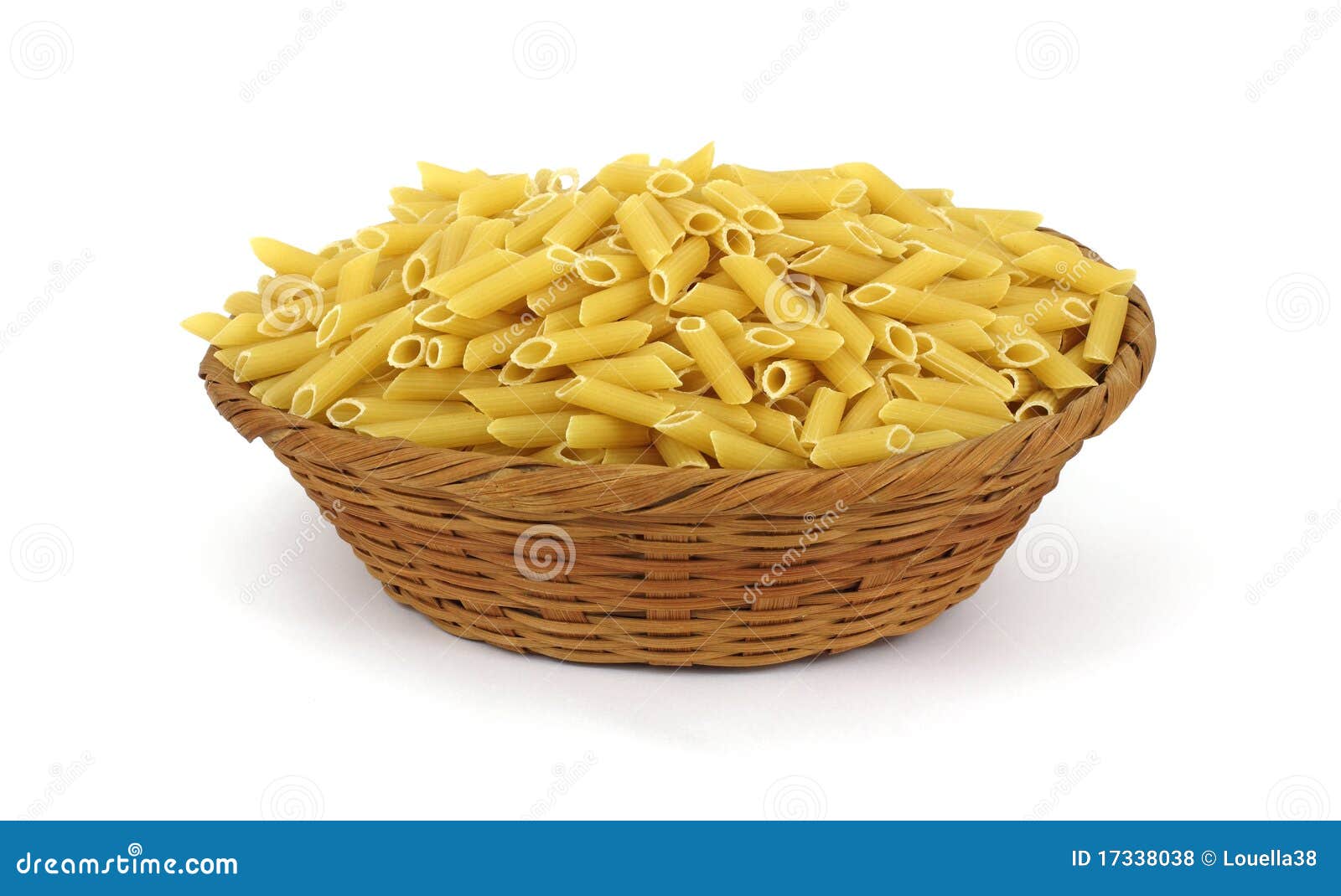 Ridged Hollow Pasta Basket Overhead View Stock Photo - Image of ...