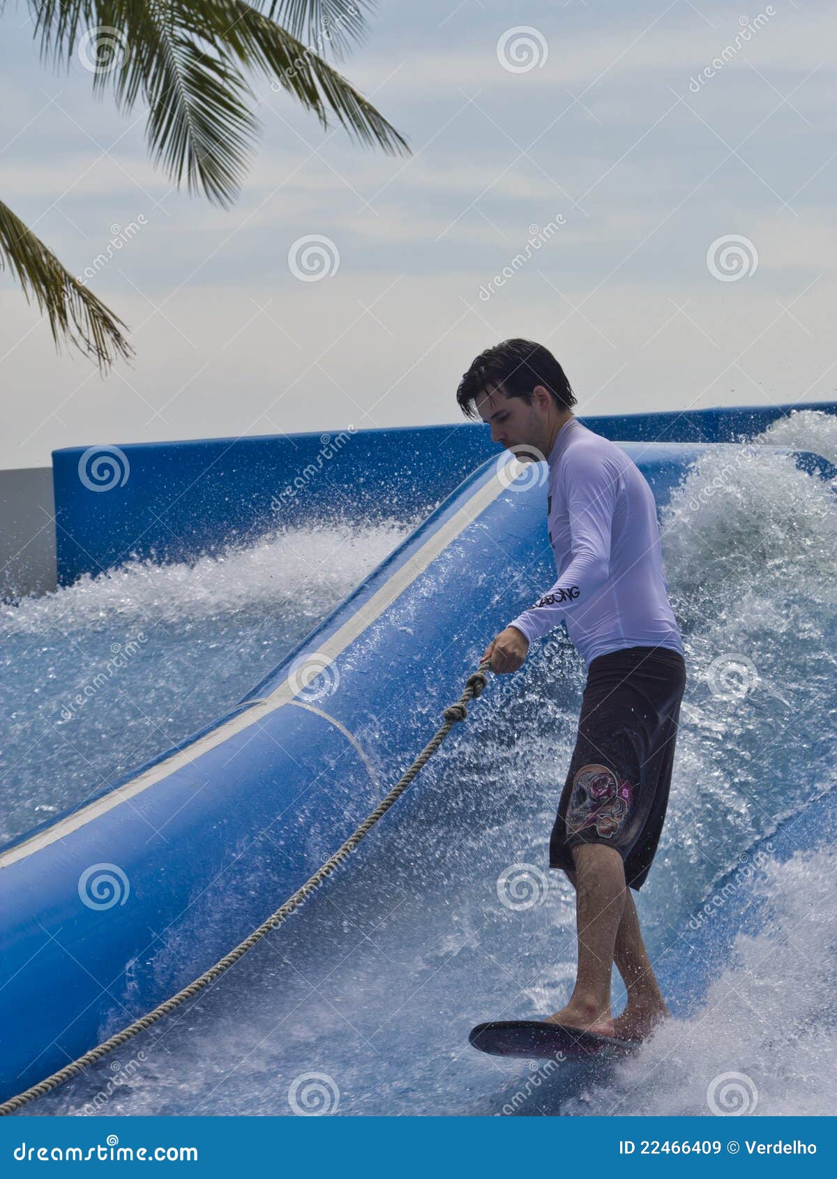 Riding Artificial Wave Machine Editorial Stock Image - Image of ...