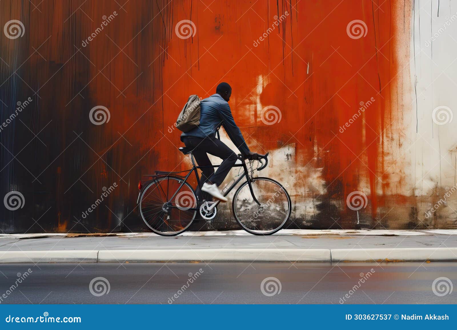Riding bike black man stock illustration. Illustration of hipster ...