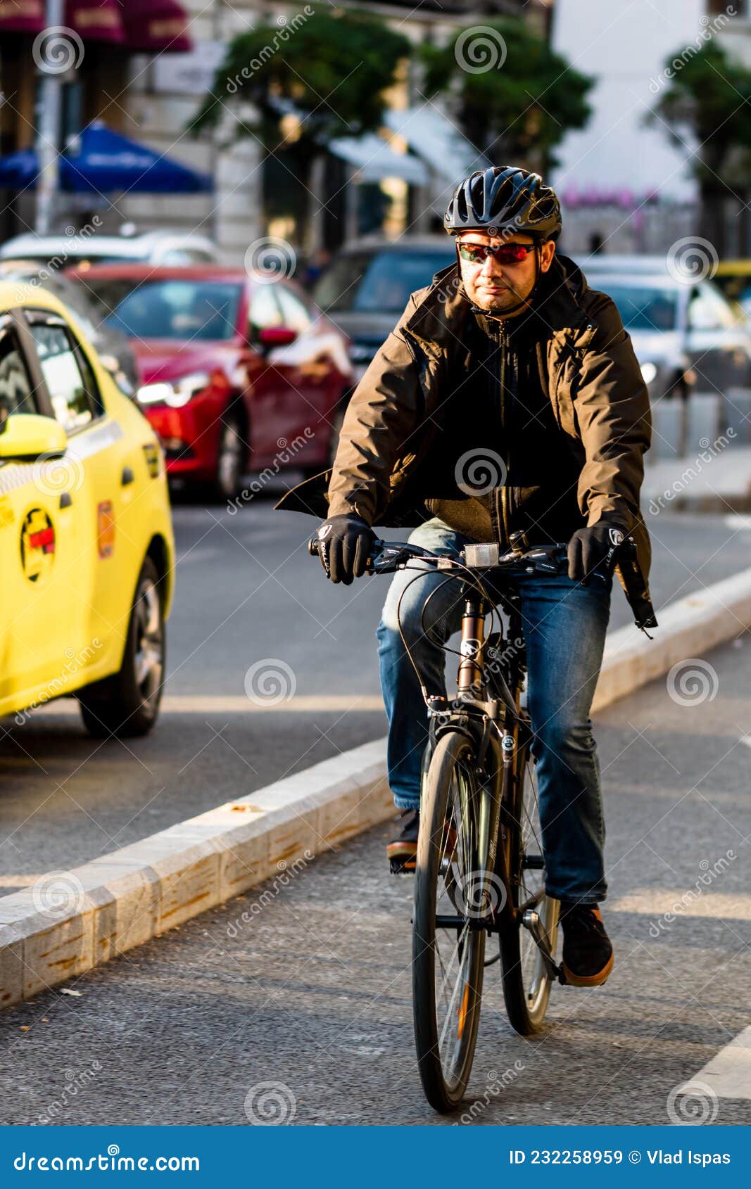 Riding a Bike. Commuters on Bike in Bucharest, Romania, 2021 Editorial ...