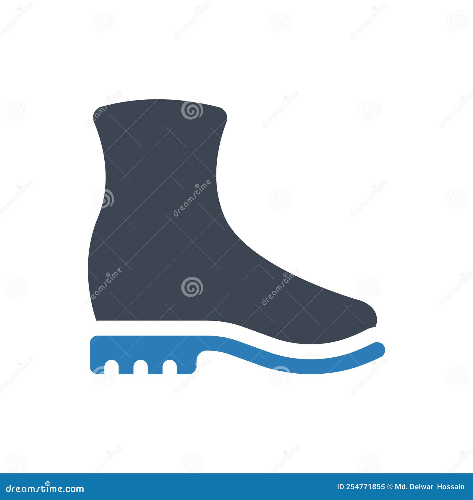 Riding boot icon stock vector. Illustration of symbol - 254771855