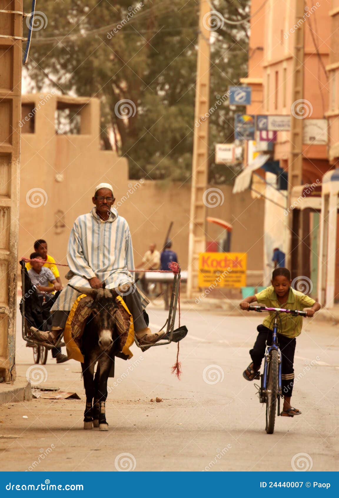Riding a donkey editorial photography. Image of bicycle - 24440007