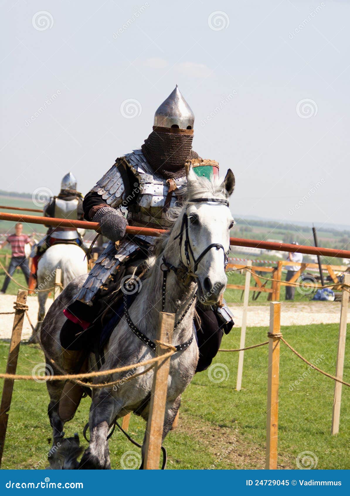 Riding knight stock image. Image of fast, dawn, battle - 24729045