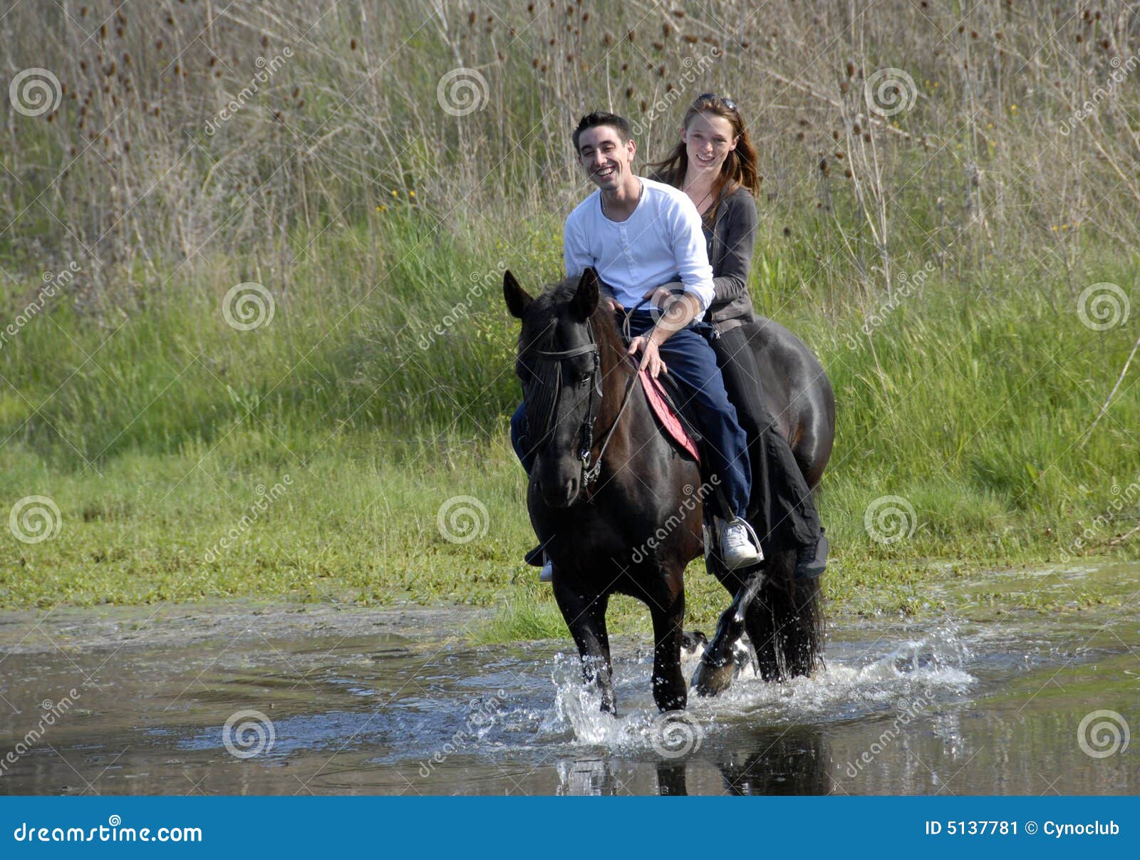 Riding lovers stock image. Image of horse, beautiful, spring - 5137781