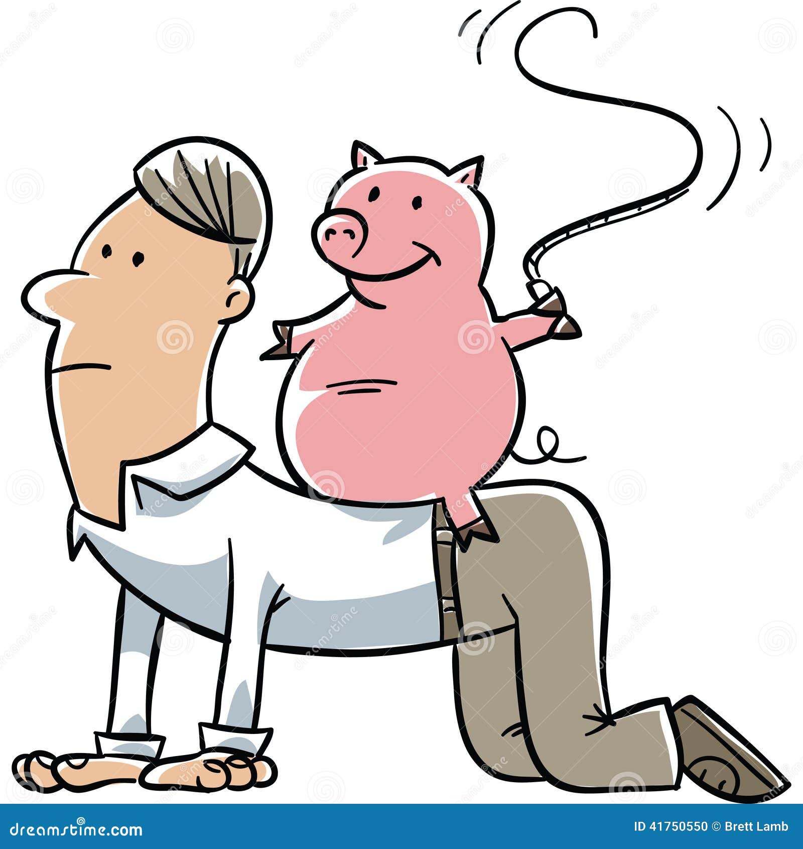 Riding Pig Stock Illustration - Image: 41750550