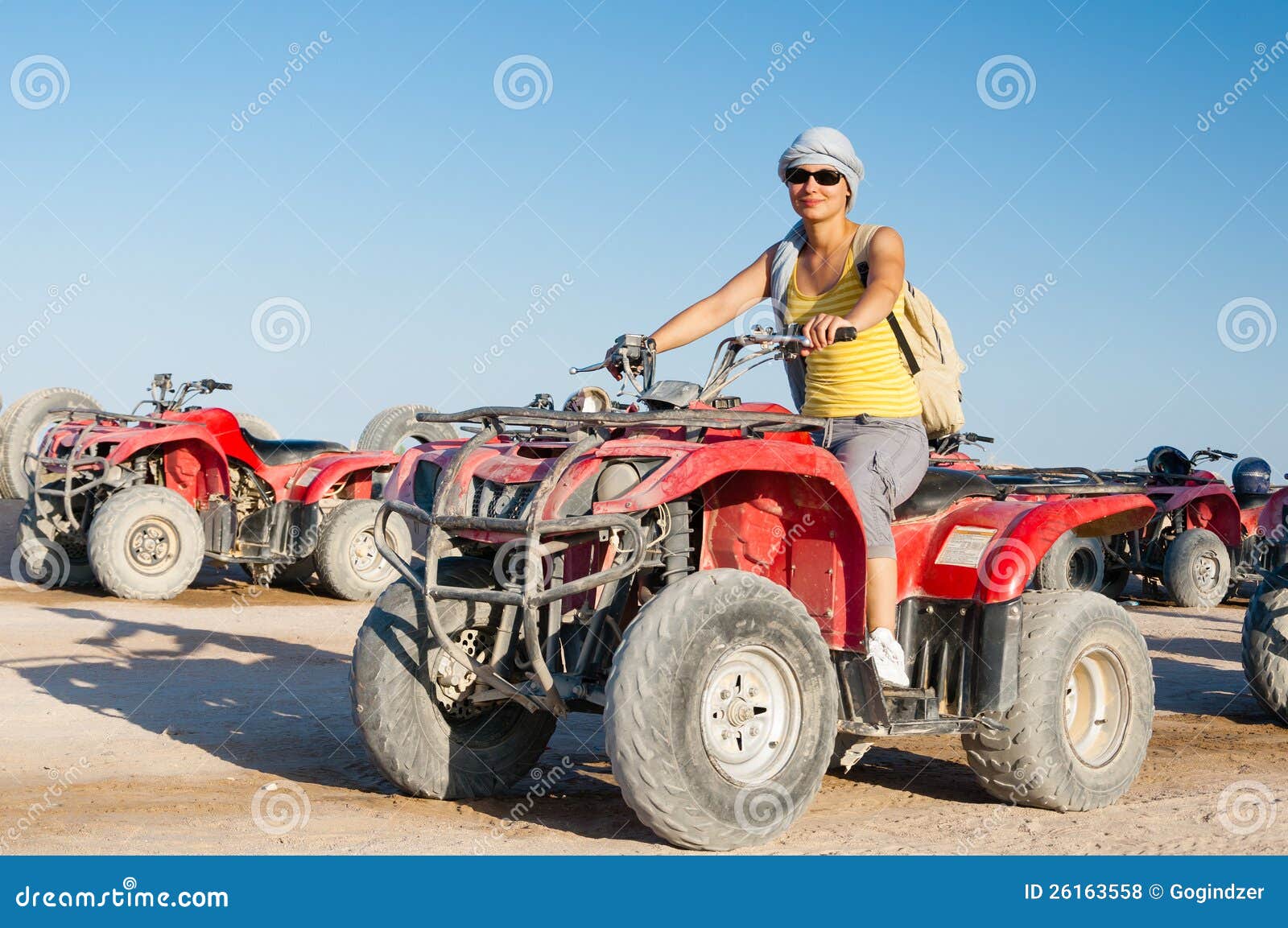 Riding a quad stock photo. Image of summer, color, tire - 26163558