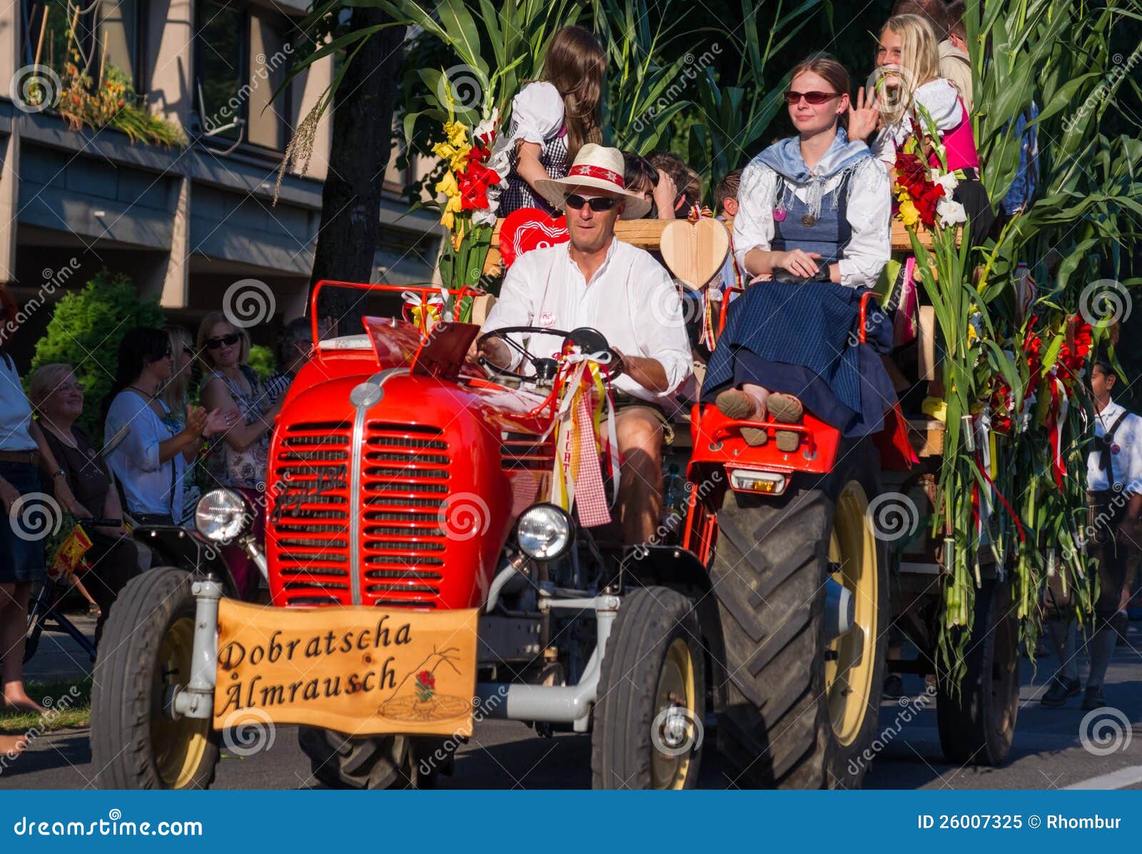 Riding the tractor editorial image. Image of festival - 26007325