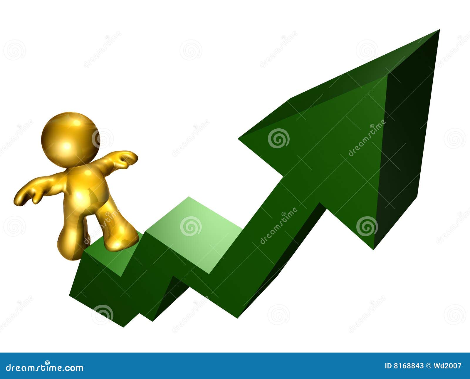 Riding the up trend stock illustration. Illustration of action - 8168843
