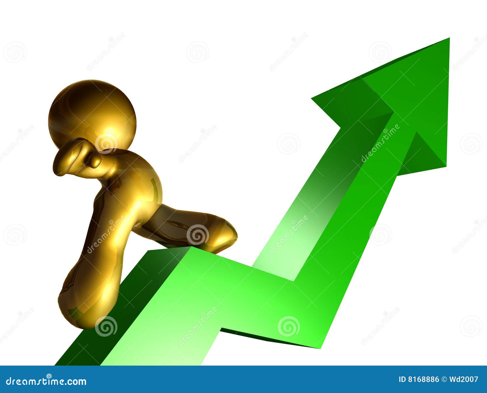 Riding the up trend stock illustration. Illustration of symbol - 8168886