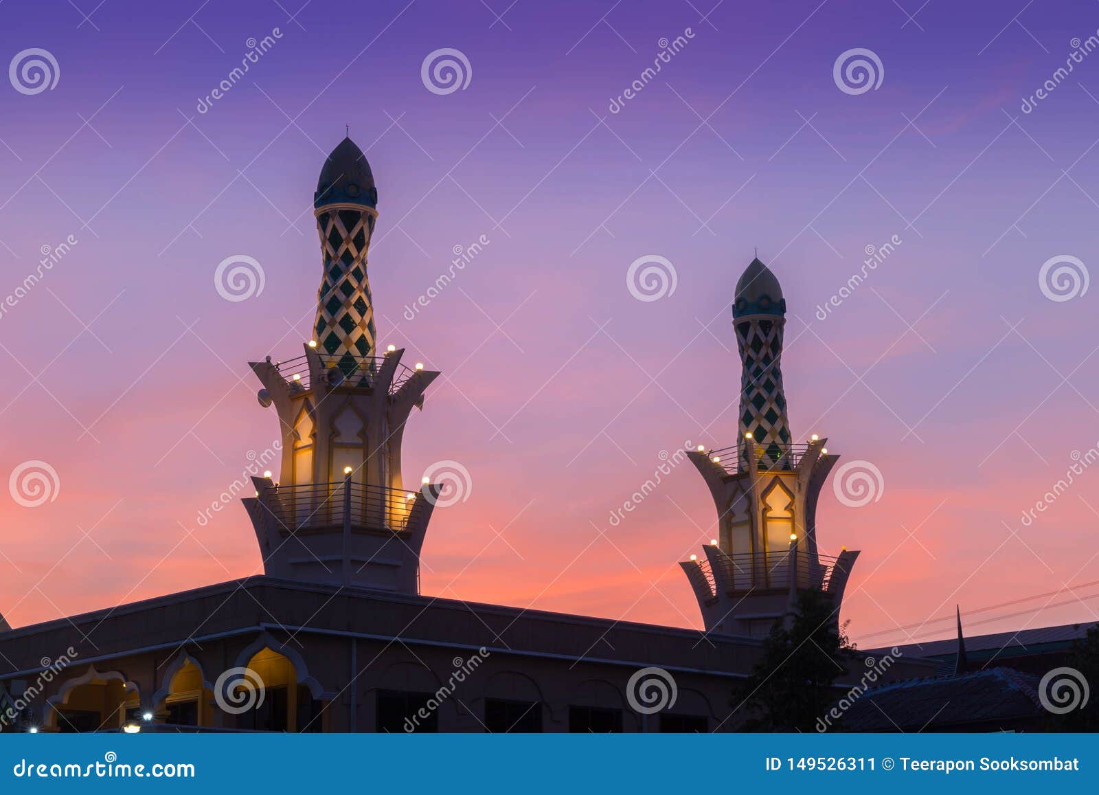 Ridwanool Islam Mosque in Bangkok , Thailand Stock Image - Image of ...