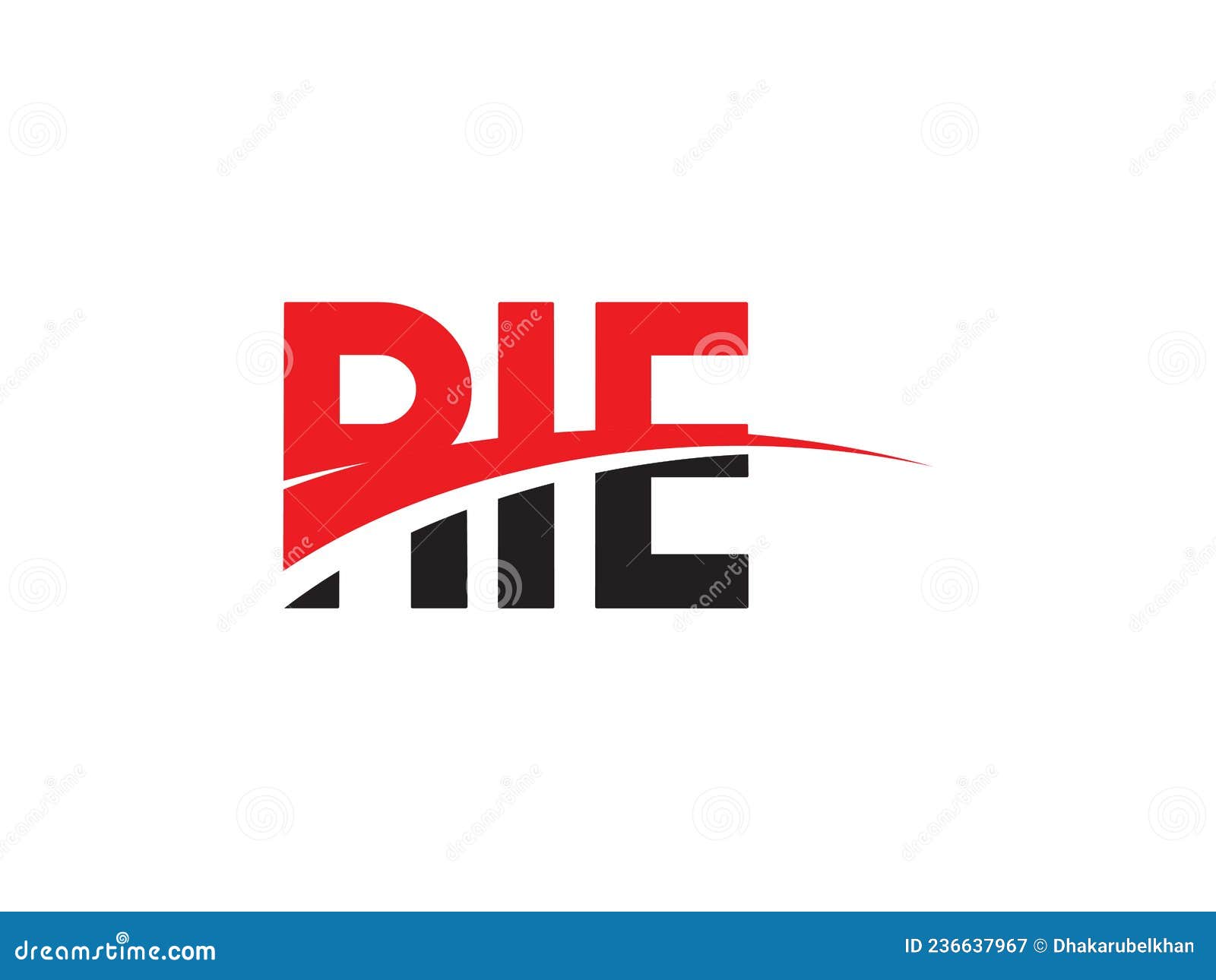 RIE Letter Initial Logo Design Vector Illustration Stock Illustration ...
