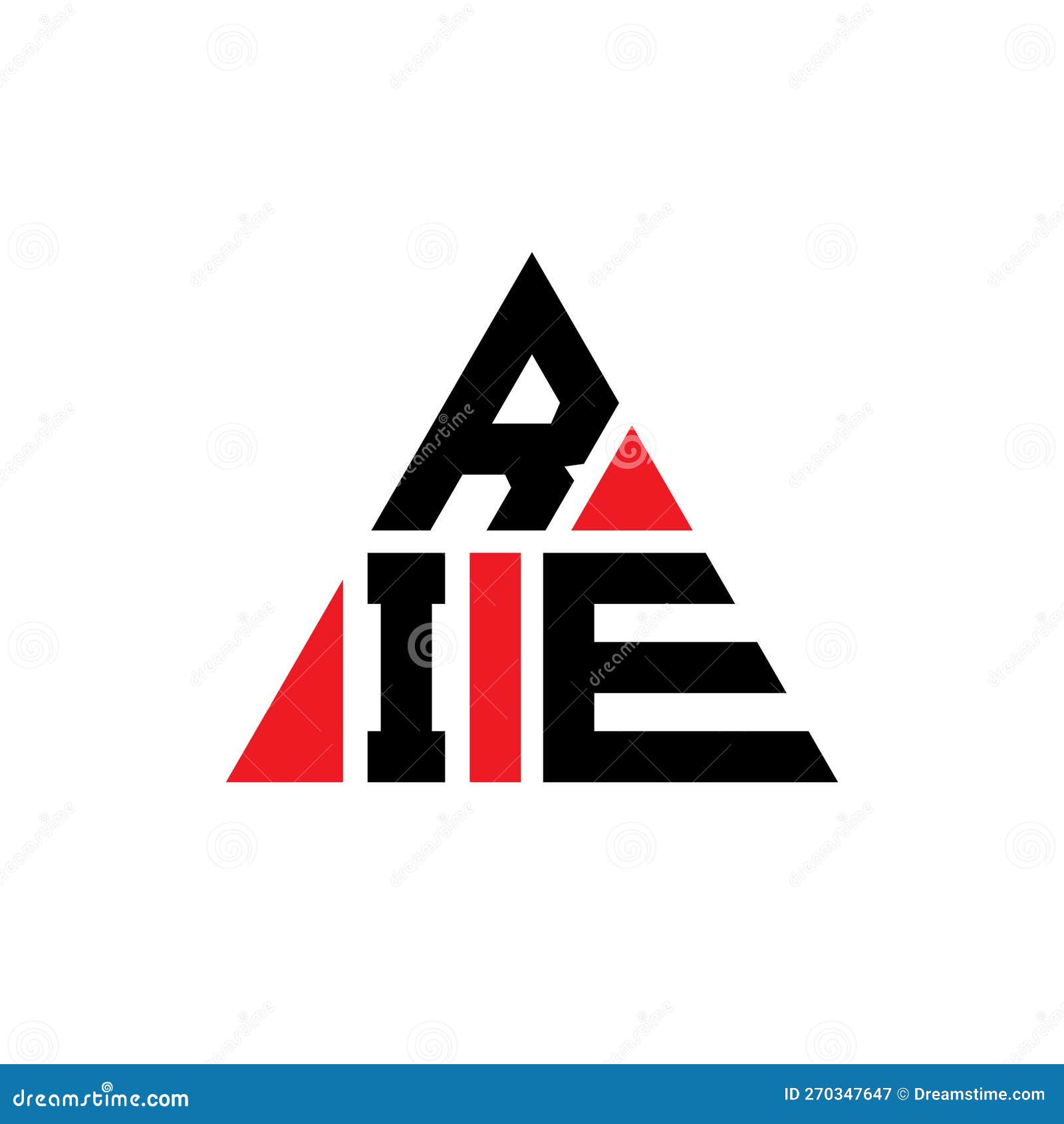RIE Triangle Letter Logo Design with Triangle Shape. RIE Triangle Logo ...
