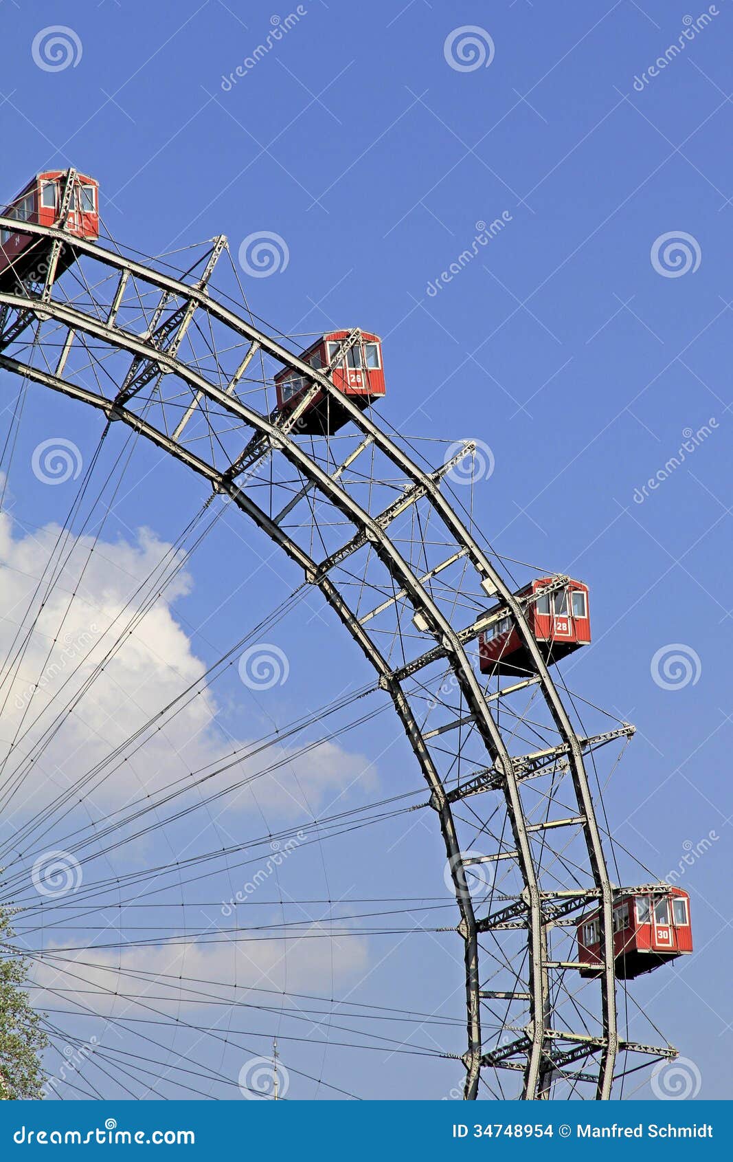 Riesenrad - Prater, Wien stockfoto. Bild von gondel, fahrt - 34748954