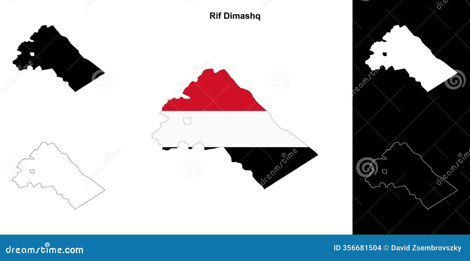 Map Of Rif Dimashq Vector Illustration Design Template, On A White ...