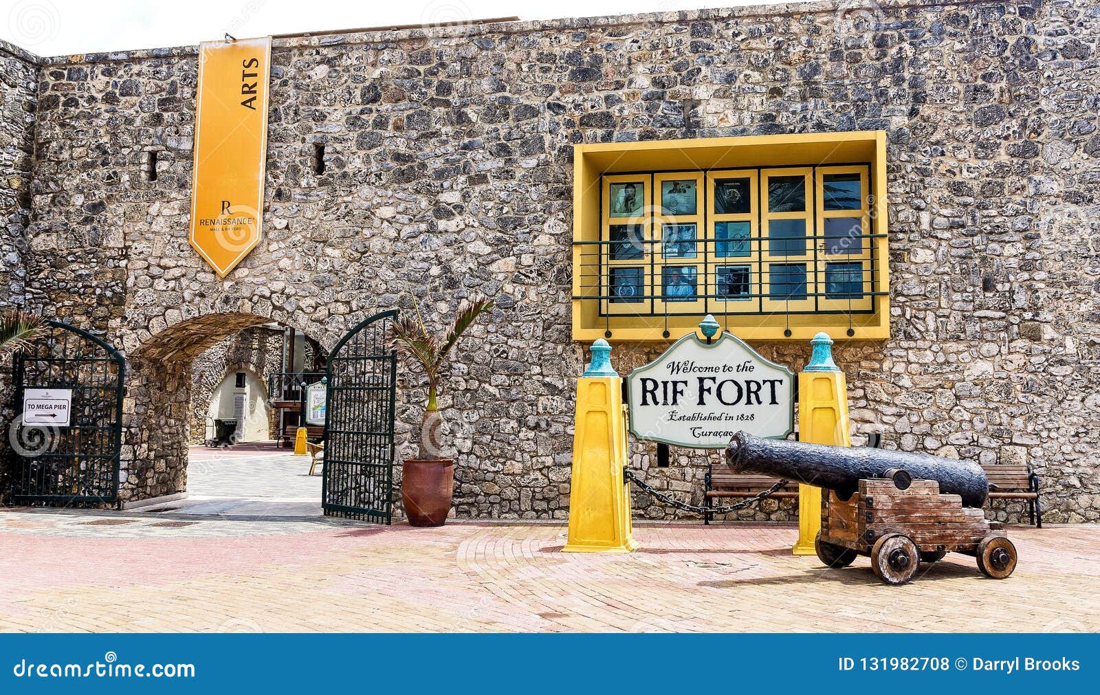 1828 Rif Fort in Curacao redactionele stock foto. Image of tropisch ...