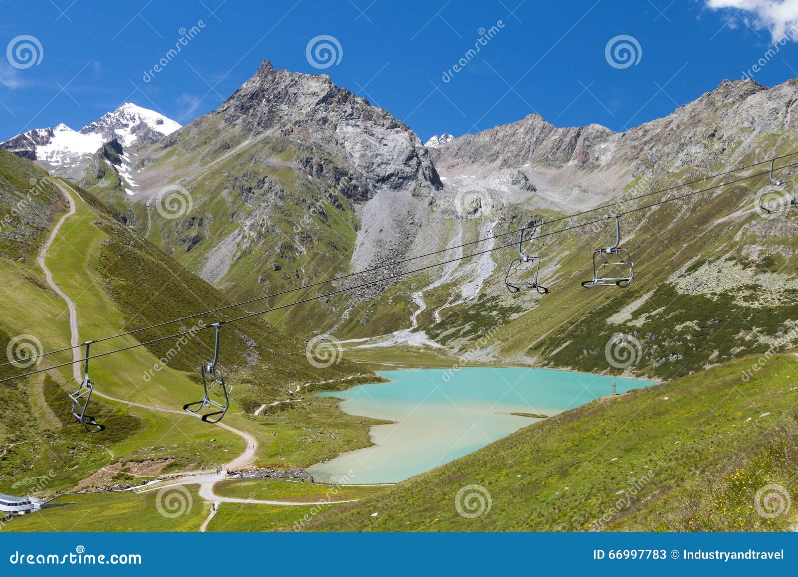 Rifflsee in Austria stock image. Image of meadow, point - 66997783