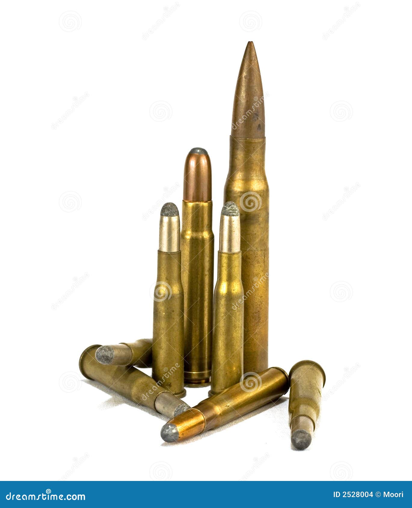 Rifle ammunition stock photo. Image of ammo, hunting, brass - 2528004